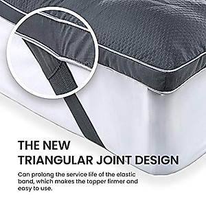 SLEEP ZONE Twin Mattress Topper Cooling Mattress Pad Cover Fluffy Down Alternative Bed Topper 8-21 Inch Deep Pocket, Twin