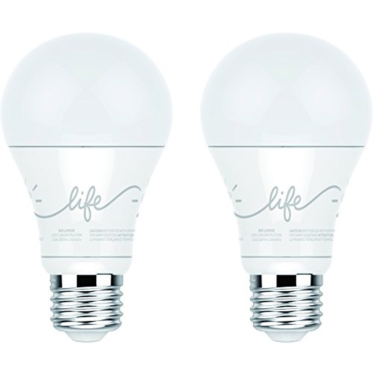 C by GE A19 C-Life Smart LED Light Bulb by GE Lighting, 2-Pack, Works with Alexa