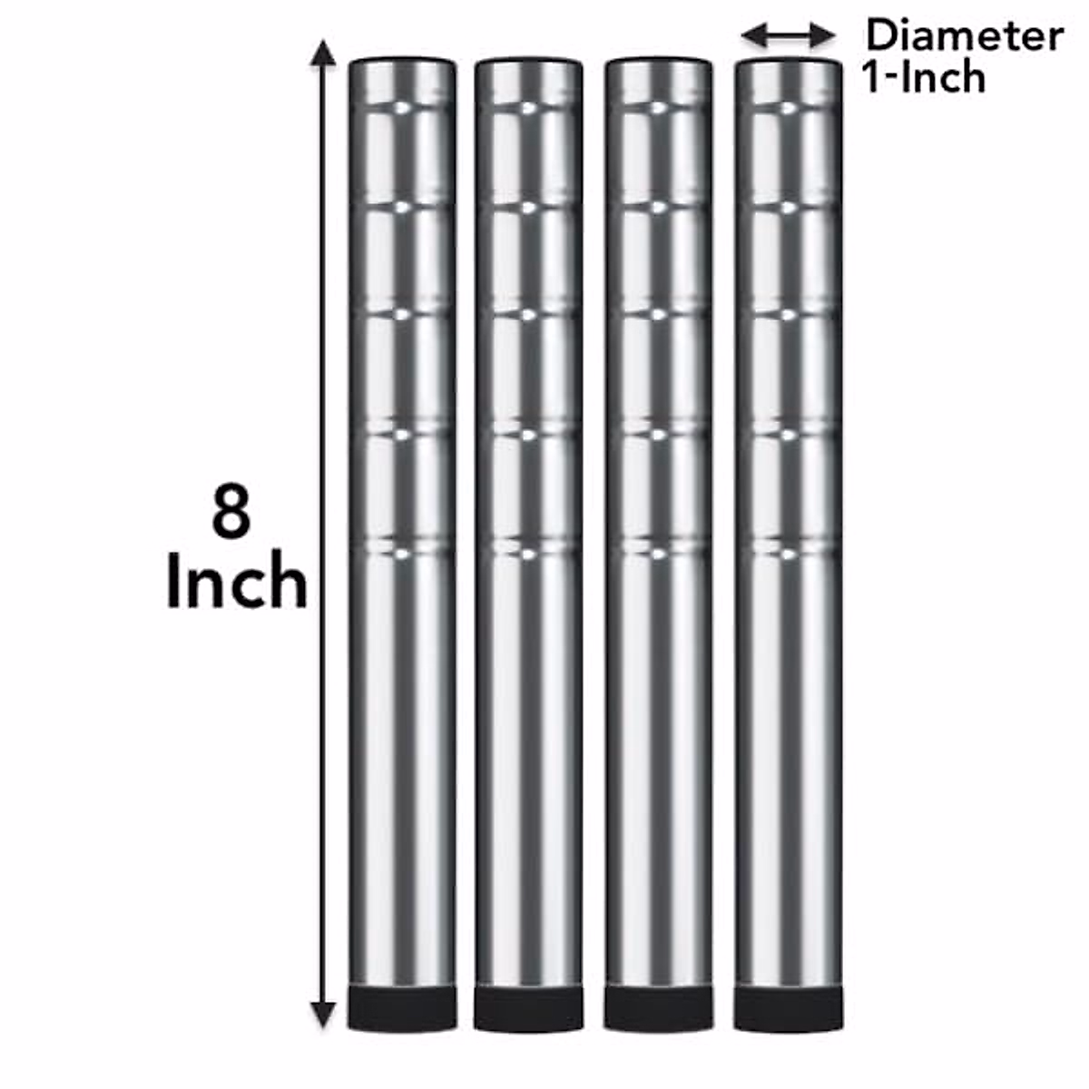 8" Chrome Wire Shelf Posts Pack of 4 Posts | Heavy Duty | Utility Shelving Units - Commercial Wire Shelf Shelving Posts Adjustable shelving Restaurant Organization Shelving Unit for Commercial Use
