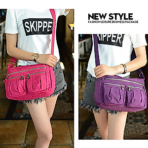 MINTEGRA Crossbody Shoulder Bag for Women, Nylon Waterproof Messenger Bag Lightweight Travel Work Bag Purse