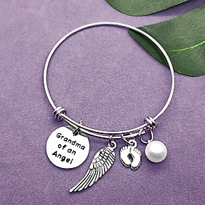 Vadaka Baby Memorial Gift Bracelet Memorial Bracelet for Grandma Loss of Child Grandchild Gift Miscarriage Jewelry for Infant Loss Sympathy Remembrance Gift Miscarriage Keepsake
