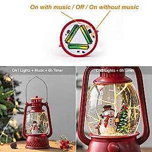 Christmas Musical Snow Globe Lantern