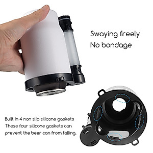 JLLOM Drink Funnel Portable Can or Bottle Cooler Cup with Detachable Expandable Hose, Portable Drink Bong Cooler Tool Outdoor for Party, White