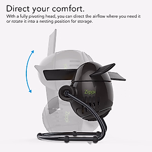 Vornado Zippi Small Personal Fan for Desk, Nightstand, Tabletop, Travel, Black