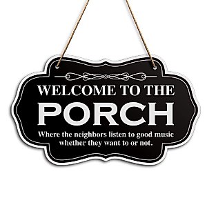 Porch Welcome Wall Decor Sign, Welcome to The Porch, Porch Sign for Front Door Wood Farmhouse Hanging Home Outdoor Patio Wall Decor Sign Plaque, Housewarming Gifts for New Home House Women Men Couple