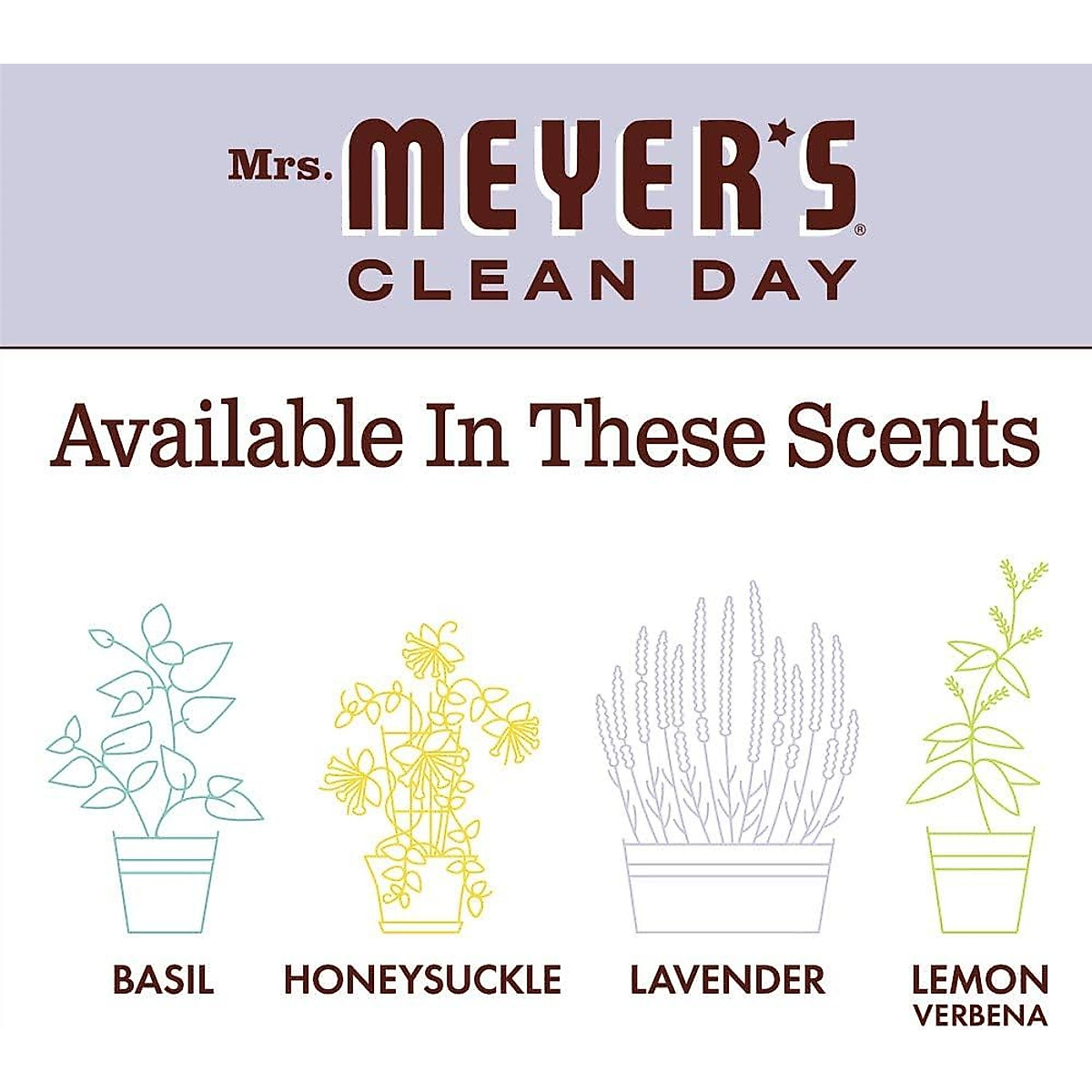 MRS. MEYER'S CLEAN DAY Liquid Dish Soap, Cruelty Free Formula, Lavender Scent, 16 oz- Pack of 6