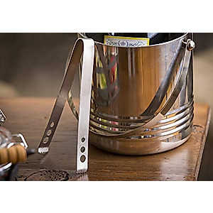 Tablecraft Stainless Steel Ice Tongs, 6.75", Metallic