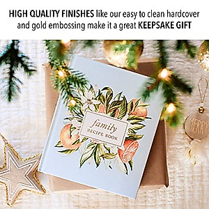 DUNCAN & STONE PAPER CO. Family Recipe Book & Keepsake Journal (160 Pages) – Blank Cookbooks for Family Recipes - Hardcover Recipe Scrapbook - Wife/Mom/Grandmas Recipe Book
