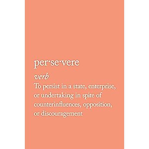 Persevere [Lined Journal / Blank Notebook]