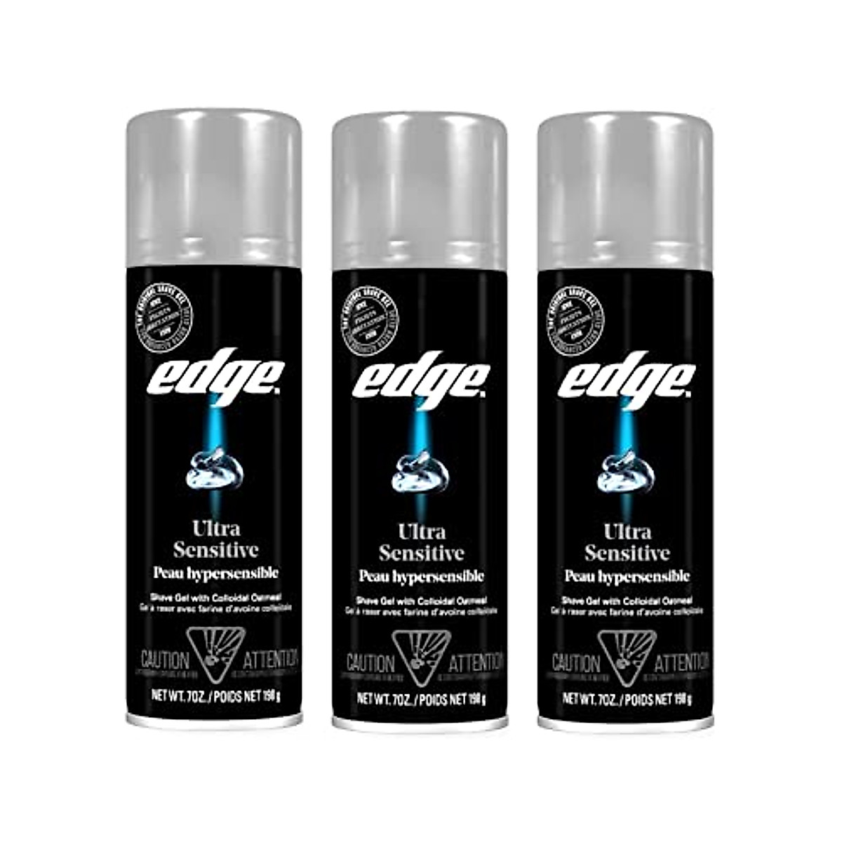 Ultra Sensitive Shave Gel Men Shave Gel by Edge, 7 Ounce ( Pack Of 3 )