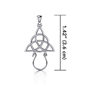 Jewelry Trends Trinity Triquetra Charm Holder Sterling Silver Pendant