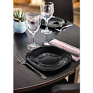 Luminarc Black Carine Dessert Plate 6-Piece Set, 7.25-Inch