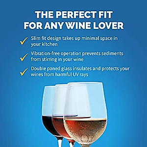 NewAir 6" Built-In 7 Bottle Wine Fridge, Stainless Steel