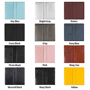 IKEPOD Leather Checkbook Cover for Men Women RFID Blocking by GNEGNI