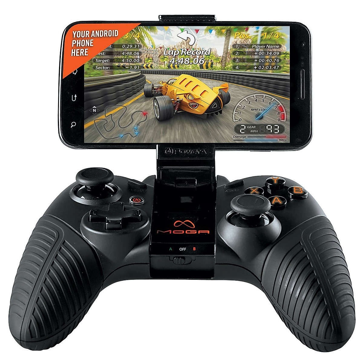 PowerA MOGA Pro Mobile Gaming System for Android Smartphones - Retail Packaging - Black