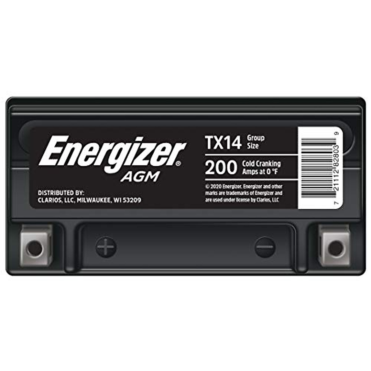 Energizer TX14 AGM Motorcycle and Atv 12V Battery, 200 Cold Cranking Amps and 12 Ahr. Replaces: YTX14-BS and others