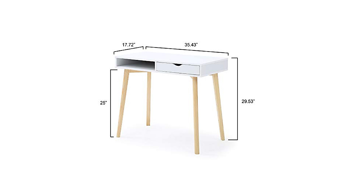 Christies Home Living Austin Desk White - Stylish, Durable & Space-Saving