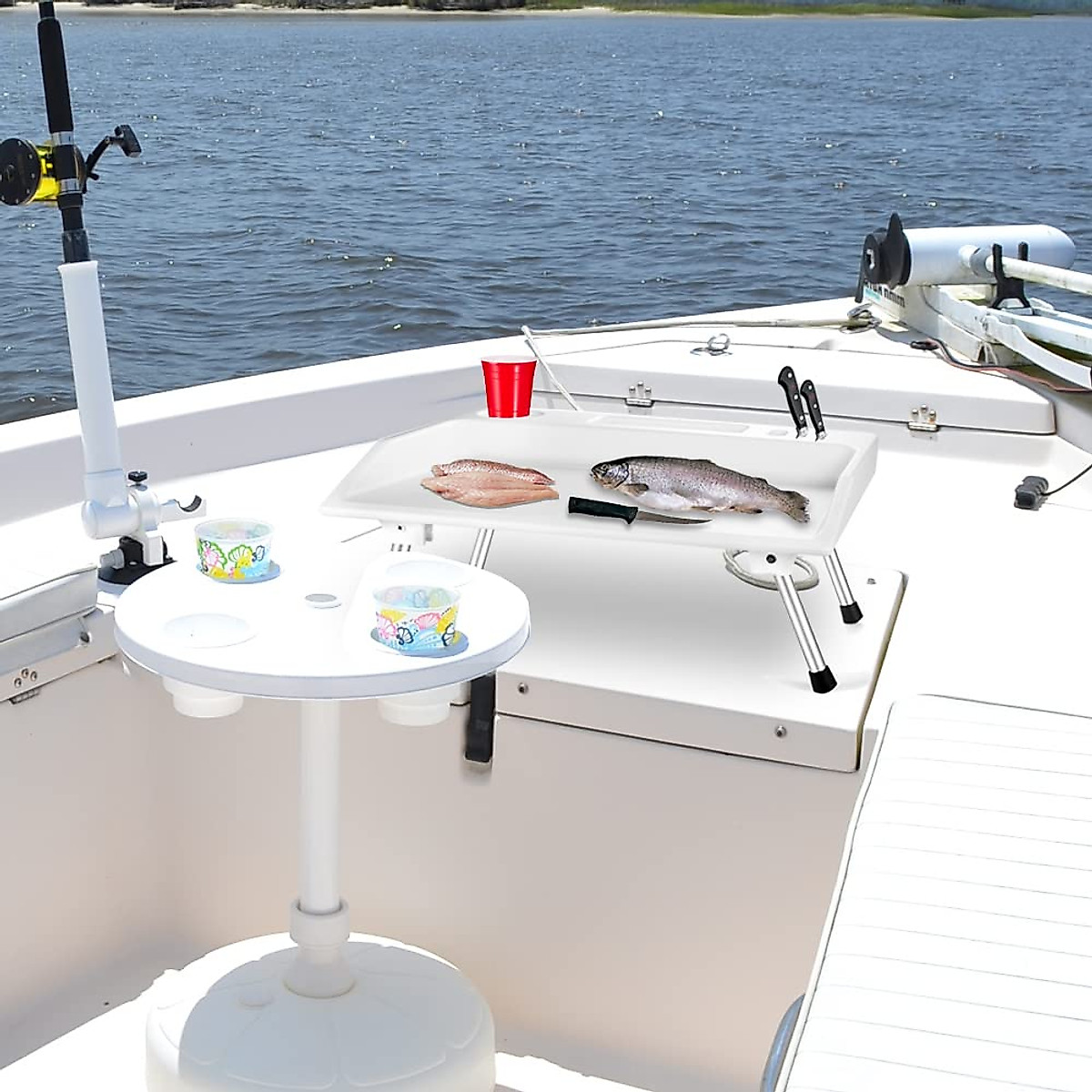 Modern Home Portable Folding Outdoor Tailgate Cutting Board/Prep Tray Fish Fillet Table