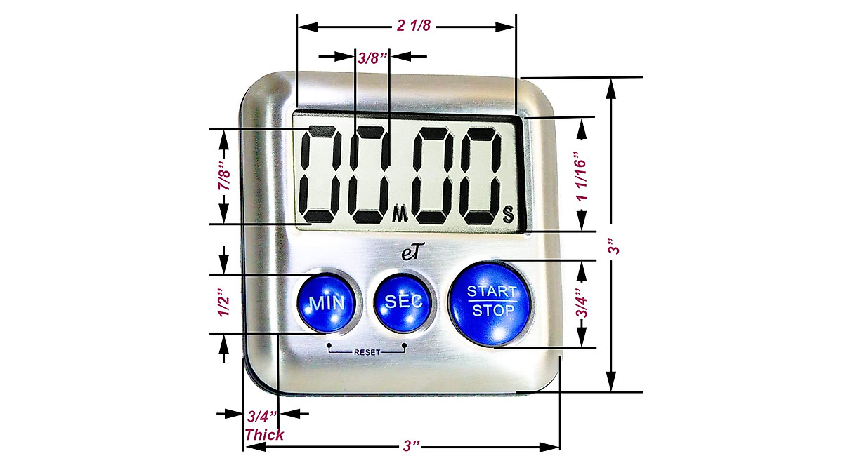 Elegant Stainless Steel Kitchen Timer - Plumberry