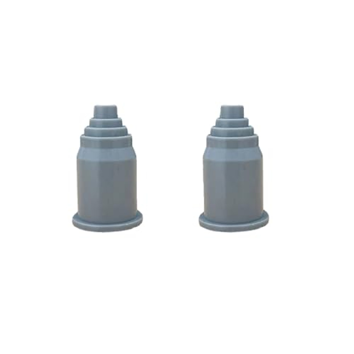 Corrugated Hose Rubber Plug Cap Plastic Bellows Plug PP Threading Pipe Mouth Guard PA Nylon Pipe Sealing Cover (Gray, AD 28.5)