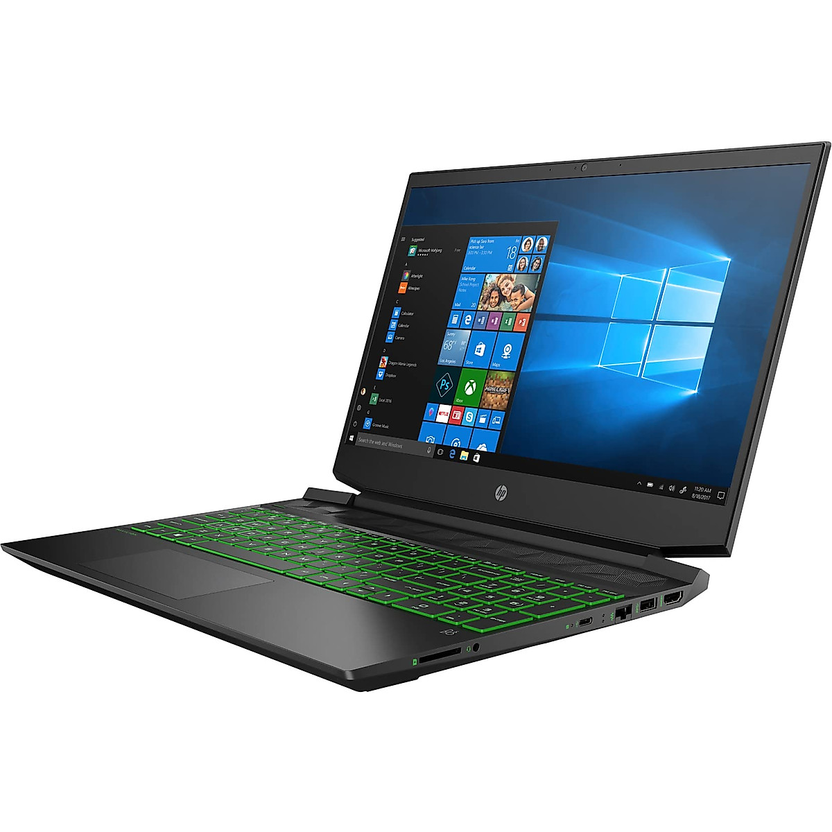 HP Pavilion 15z 15.6" 144Hz FHD IPS Gaming Laptop (AMD Ryzen 5 5600H 6-Core, 16GB RAM, 1TB HDD, GTX 1650 4GB, Green Backlit KYB, WiFi 6, BT 5.2, RJ-45, Win 11 Home) w/Hub