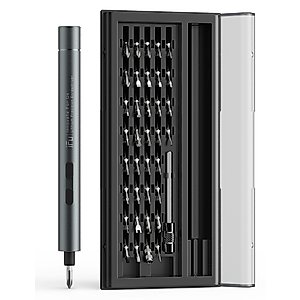 iFu Mini Electric Screwdriver, 42 in 1 Precision Screwdriver Set – Small Cordless Power Screwdriver with LED Light & 37 Magnetic Bits, Repair Tool for Phone Laptop Camera Watch Computer