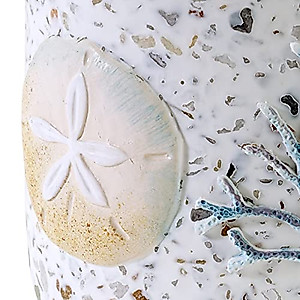 Avanti Linens - Covered Jar, Countertop Organizer, Sea Inspired Home Decor (Coastal Terrazo Collection)