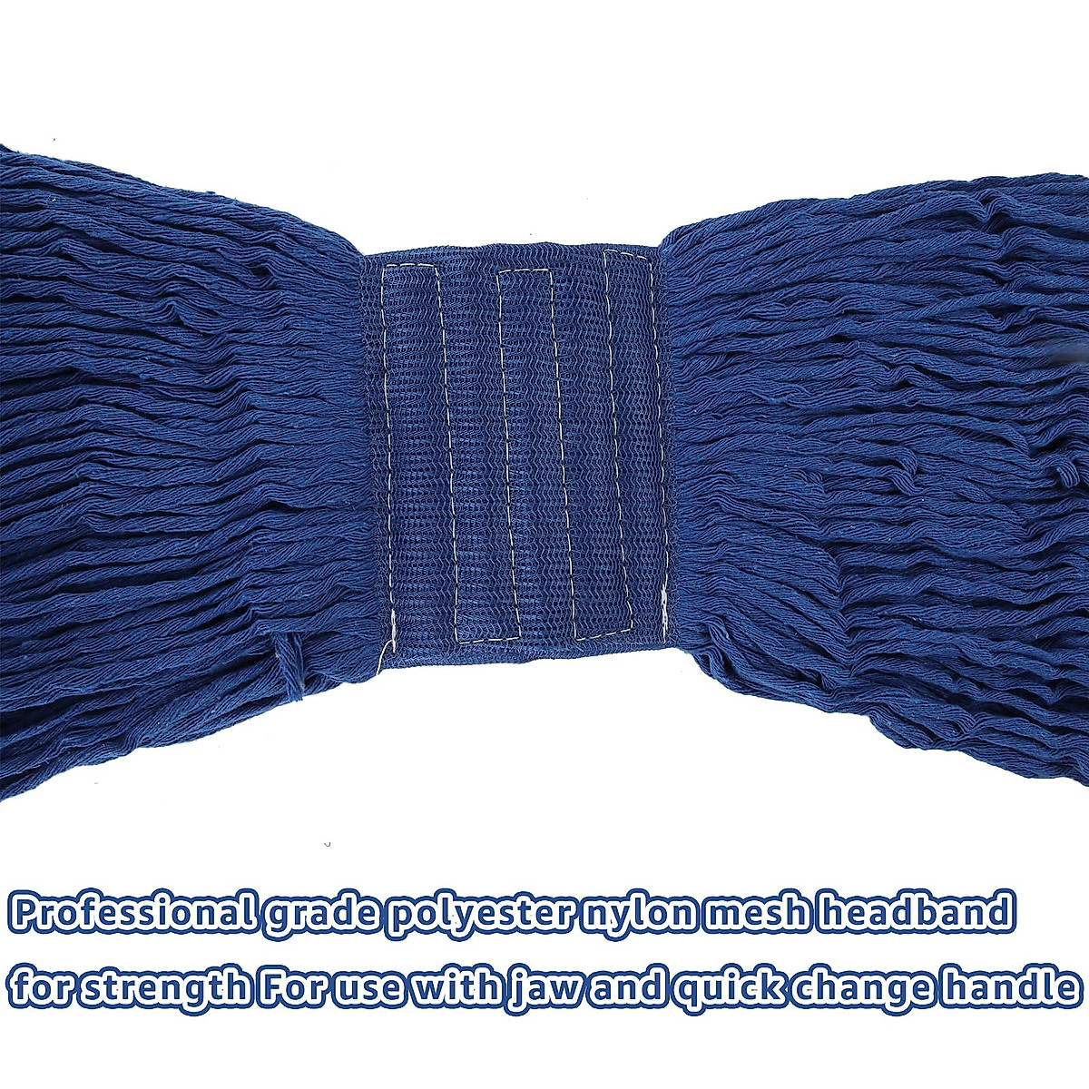 4 Pack Commercial String Mop Head, Replacement Heavy Duty Mop Head Refills, Loop-End Mop Head for Cotton Looped End Wet Cleaning Mop Refill for Home, Industrial and Commercial Use (4 Color)