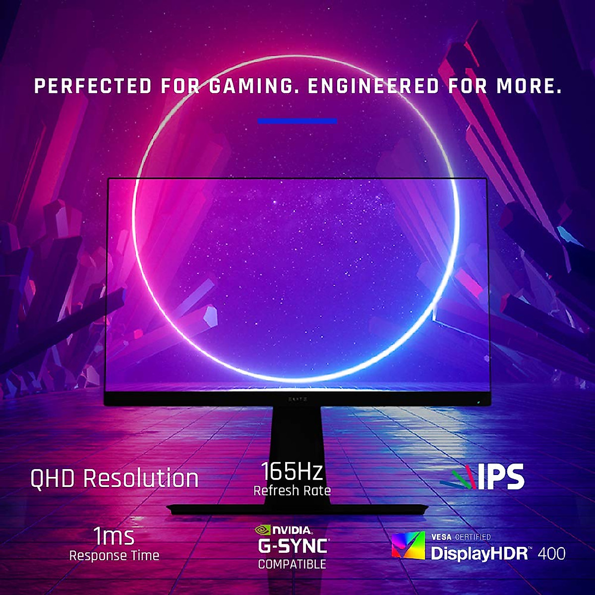 ViewSonic Elite XG270Q 27 Inch 1440p 1ms 165Hz Gaming Monitor with GSYNC Compatible, VESA DisplayHDR 400 and Advanced Ergonomics for Esports