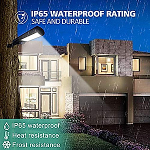 Elemy Solar Street Light 4Pack Remote Control Solar Parking Lot Light 96 LED IP65 Outdoor Motion Sensor Solar Security Light with 3 Lighting Modes for Garde