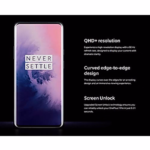OnePlus 7 Pro 256GB ROM 8GB RAM Factory Unlocked 6.67 inch QHD+ AMOLED 90Hz Display Dual SIM Mirror Gray