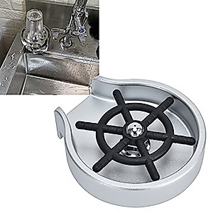 Glass Rinser, Stainless Steel Cup Washer for Sink Automatically Spray Water Highpressure for Restaurants for Commercial Use for Hotels for Bars