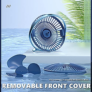 Chchmu USB Desk Fan Mini Desktop Table Fans 2 Speed Personal Quiet Fan with Strong Airflow Portable Cooling Fan with Head Adjustable for Home Bedroom Dormitory Office Table & Desktop, Gold