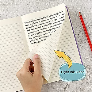 Labkiss 24 Pack College Ruled Notebook & Journal Bulk, Multi Cover, Line Thick Paper, A5 Size, 5.5x8.3 inch, 60 Page, Small Subject Composition Note Pad Set for Women Men Kids Traveler Student Office