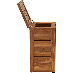 AquaTeak Spa Waste Basket with Lid