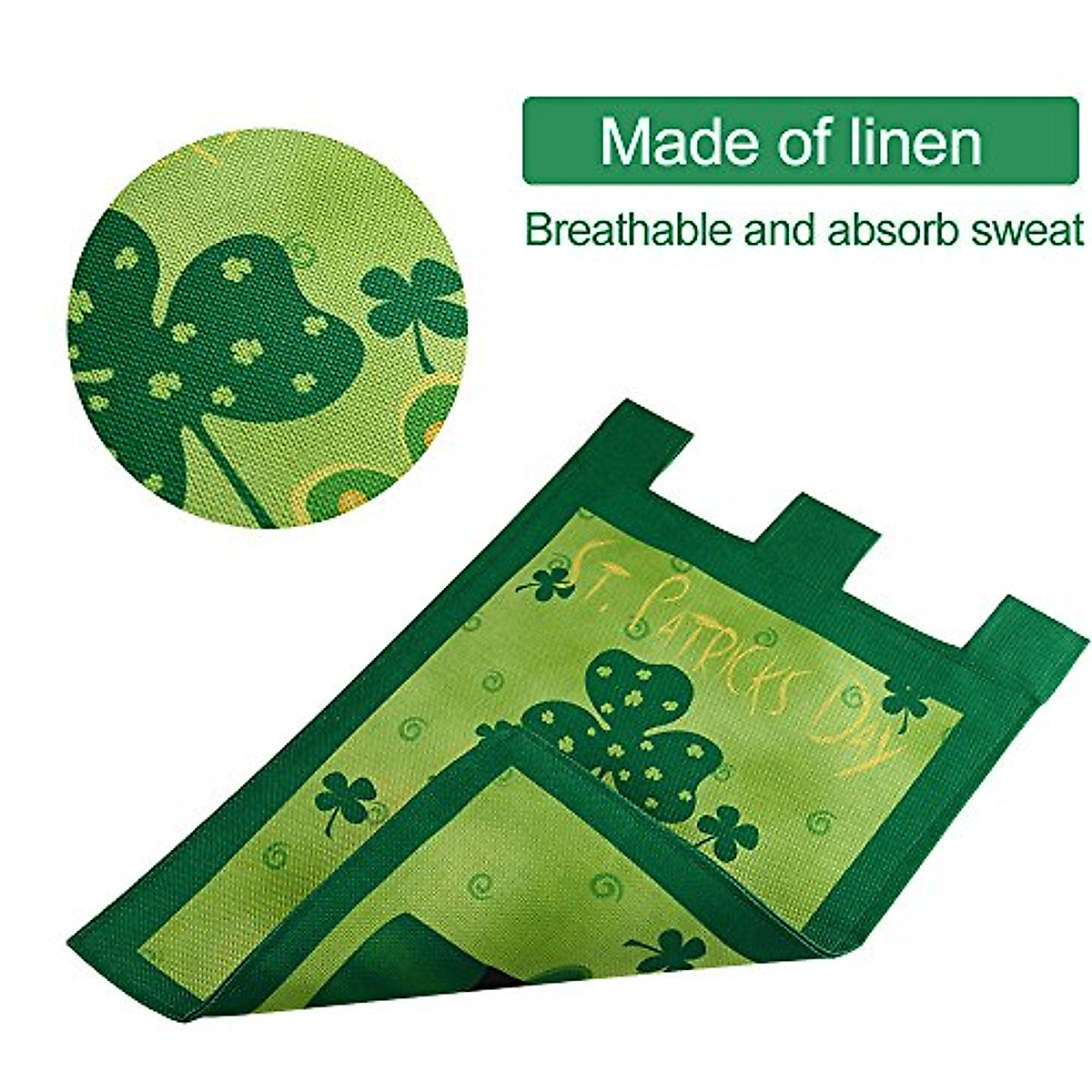 KUUQA Happy St. Patrick's Day Garden Flag Decorative Clovers Irish Green Shamrocks 12 x 18 Inches for Garden and Home Decorations