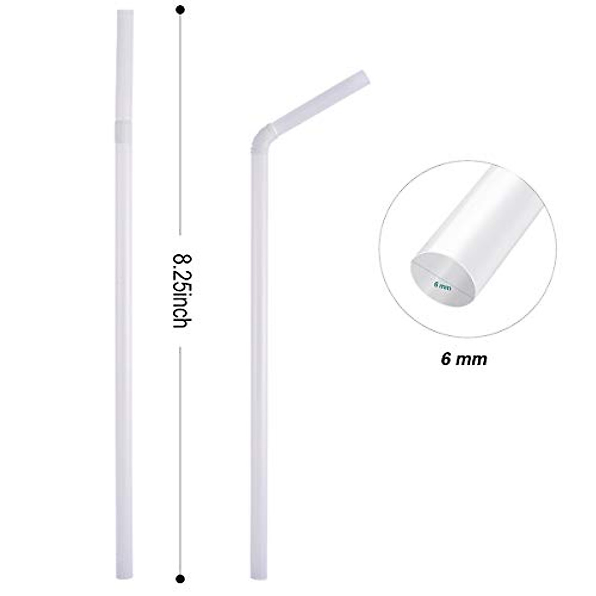 200 Count 100% Plant-Based Compostable Straws - Plasticless Biodegradable Flexible Drinking Straws - A Fantastic Eco Friendly Alternative to Plastic Straws