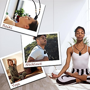 CIFIBIFUN Black Tourmaline Necklace Crystal Pillar Pendant ，Original Natural Stone Metaphysically Psychic Large Protection (1.1)