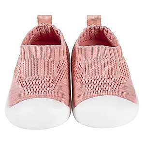 Gerber Unisex Baby Baby Toddler Boy and Girl Stretchy Knit Slip-On Sneaker Pink 6-9 Months