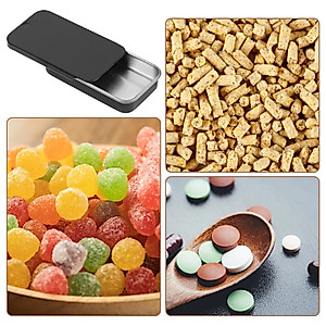 MAGICLULU 12pcs Rectangular Metal Tins Small Iron Boxes with Lids Mini Metal Boxes Containers Storage Case for Candies Jewelry Storage (Black)