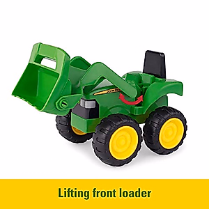 John Deere Vehicle Set - Includes Dump Truck Toy and Tractor Toy with Loader - Kids Outdoor Toys - Kids Construction Toys and Sandbox Toys - 6 Inches - 2 Count - Ages 18 Months and Up