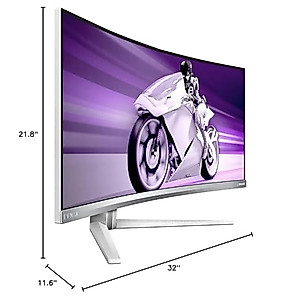 Philips Evnia 34M2C8600 QD OLED Curved Gaming Monitor w/UltraWide WQHD Resolution, 175Hz, AMD FreeSync Premium Pro, USB-C Docking, Height Adjustable, 4-Year Advance Replacement, Xbox PS5 Switch