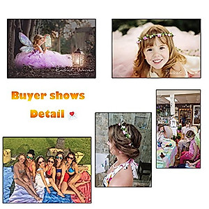 AWAYTR Lady Girl Fashion Bohemian Flower Crown Floral Garland Headbands (A-Mixed Color-9Pcs)