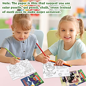 Dvbonike 24Pcs Camping Coloring Books Including Tent Camping Light Forest Bear Rabbit DIY Art Drawing Patterns Summer Birthday Party Favors Gifts Home School Activity Supplies for Kids Boys Girls