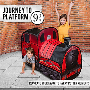 Harry Potter Hogwarts Express Pop Up Tent – Easy to Setup Playhouse for Kids | Red Train Toy with Two Entrances – Sunny Days Entertainment