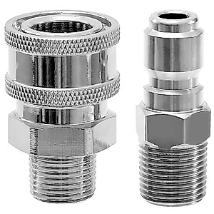 JOEJET High Pressure Washer Ball Valve Kit, 3/8" Quick Connect Ball Valve for Power Washer Hose, 5000 PSI
