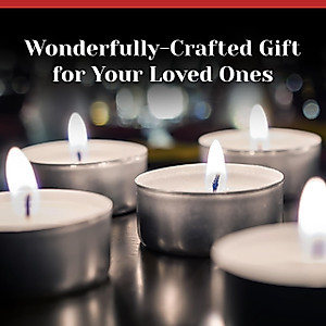 PARNOO White Tea Light Candles, 250 Pcs – 6-Hour Long Burn Time Small Candles, No Soot, Unscented with Cotton Wick in Metal Cups – Bulk Pack of Candles for Romantic Dinners, Weddings, Spas, & Hotels