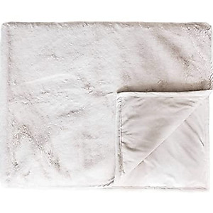 Mon Chateau Luxury Collection Oversized Ultra Plush Faux Fur Throw Blanket, White, 60 x 70