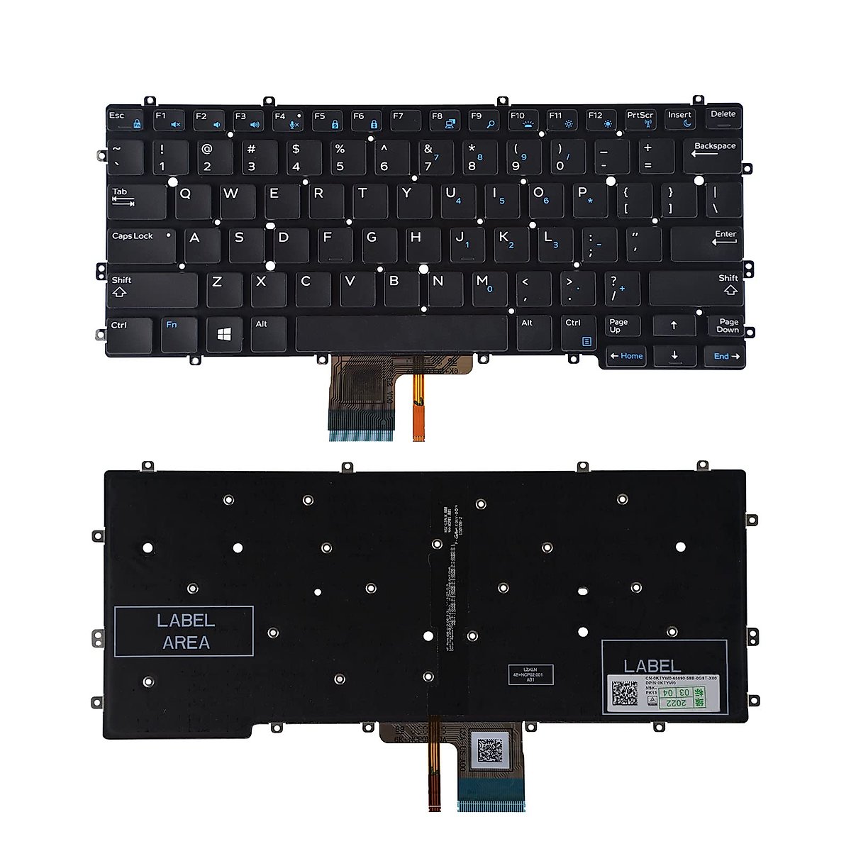 SUNMALL Replacement Keyboard Compatible with Dell Latitude 13 7370 E7370 with Backlit Latop Keyboard