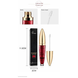 Easilydays Halloween Diamond Shiny Matte Lipstick, Gothic Glitter Liquid Lip Gloss, Sparkling High Pigment Waterproof Long Lasting Lipsticks, Bold Shimmer Lip Glaze Lips for Masquerade, Cosplay, Christmas Makeup (#12)